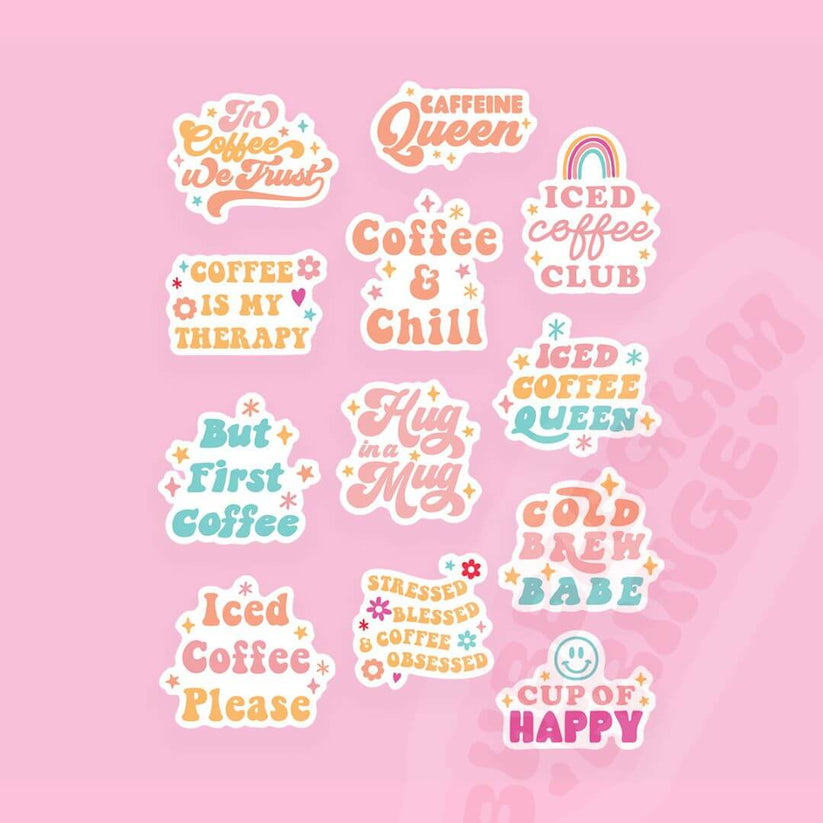 Coffee queen sticker pack – Bubblegumfringe