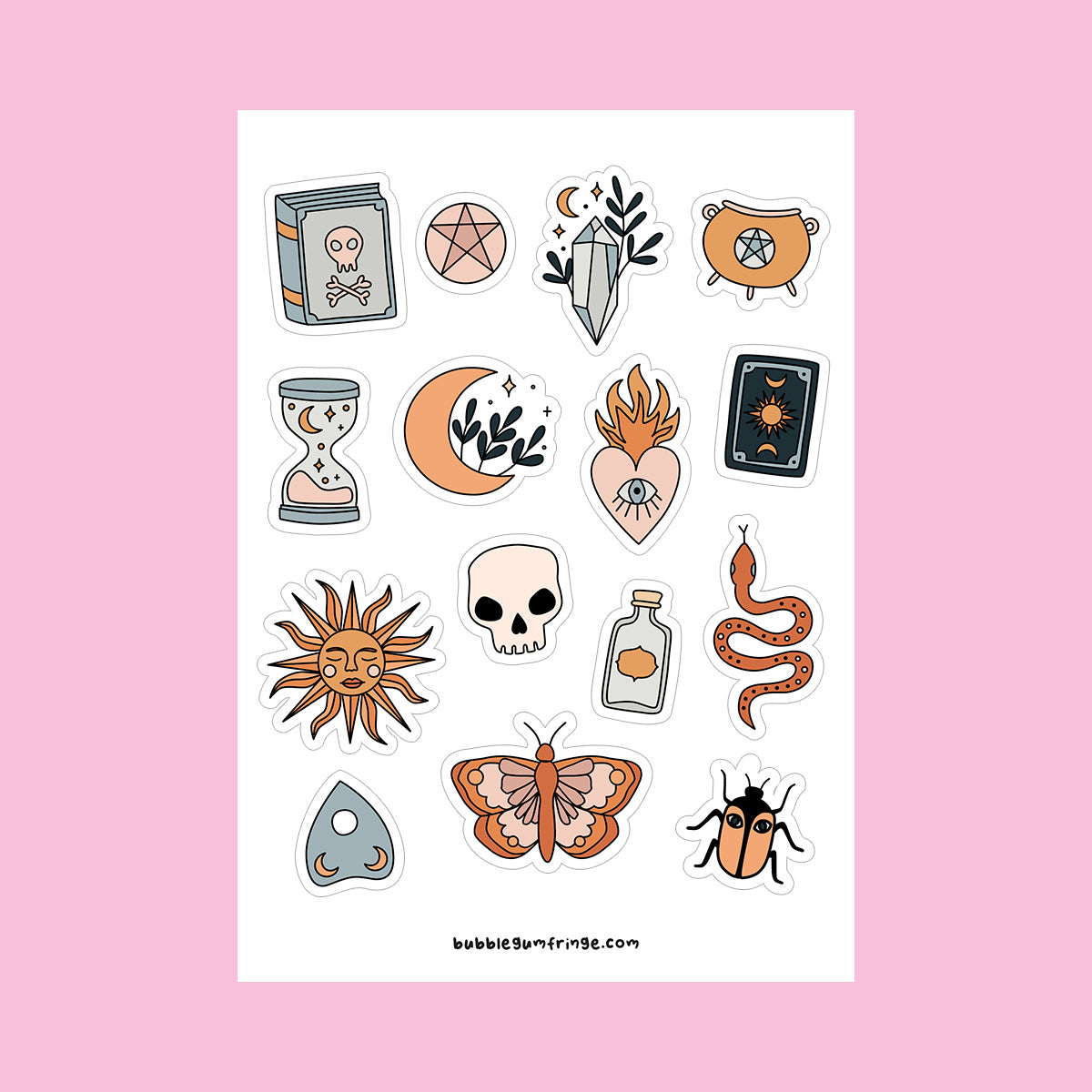 Witch magic sticker sheet – Bubblegumfringe