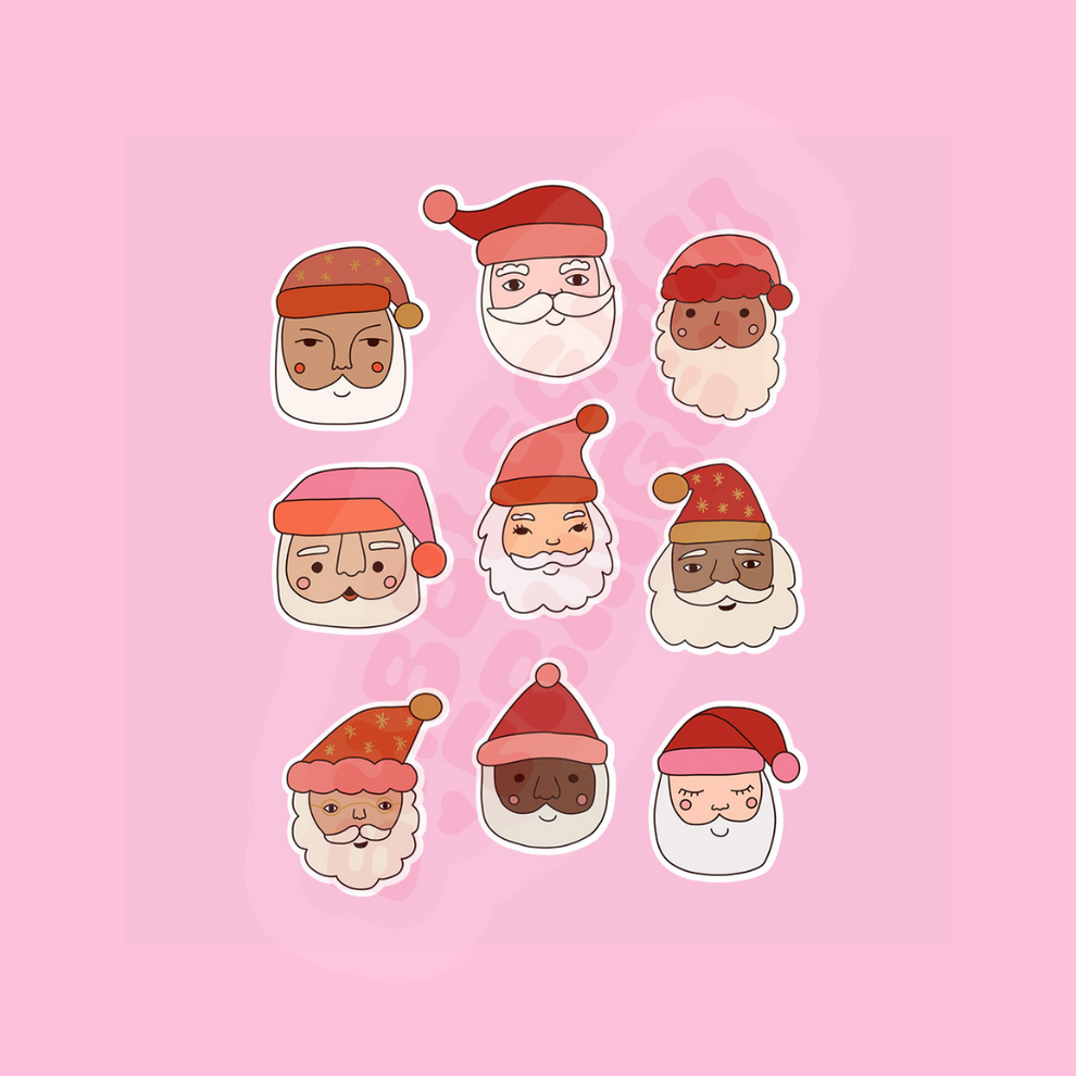 Santa sticker pack – Bubblegumfringe