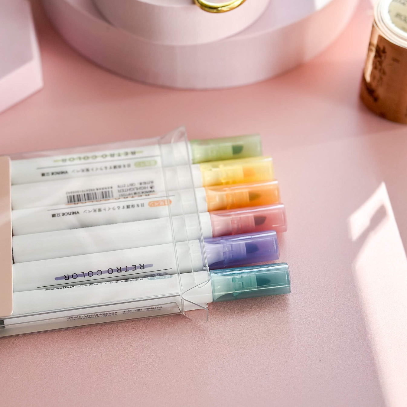 Soft colours highlighter pack - 6pcs – Bubblegumfringe