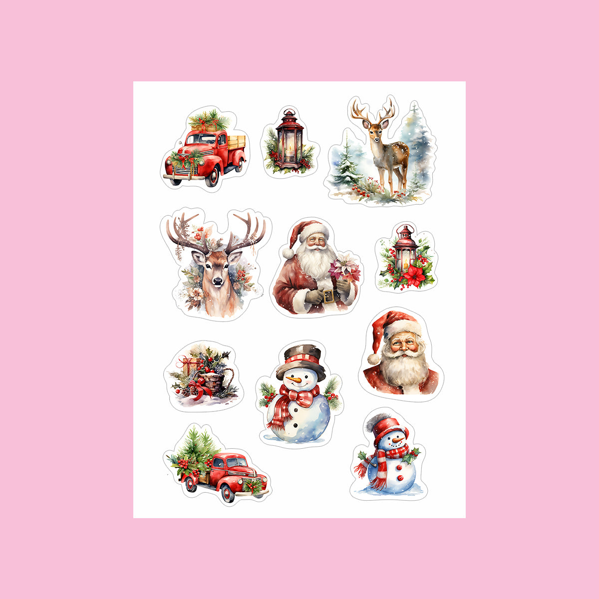 Christmas sticker sheet – Bubblegumfringe